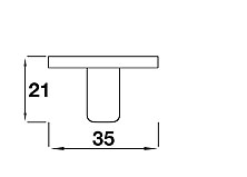 K557.35.SS Dale Knob, Brushed Stainless Steel , (Central hole centre ...