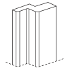 SMXCRP2400 Sculpt Matt Paint-To-Order Corner Post, H2400mm, W105mm ...