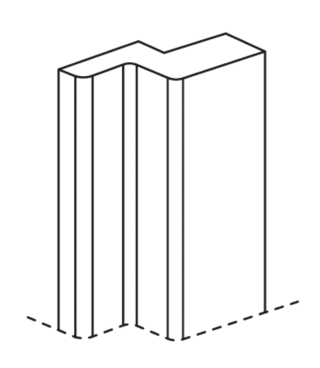 SMXCRP2400 Sculpt Matt Paint-To-Order Corner Post, H2400mm, W105mm ...
