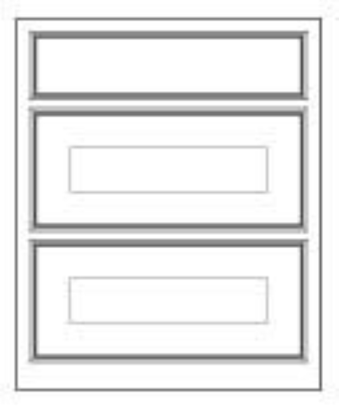 SPPDL770X1000 1909 SHAKER PTO 3 drawer set, 770x1000mm | PWS ...