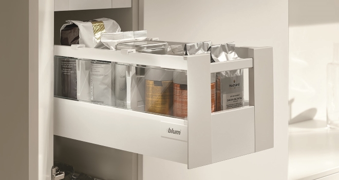 STTB500/450GL Blum Tandembox Spacetower Antaro Grey Drawer box kit, for ...
