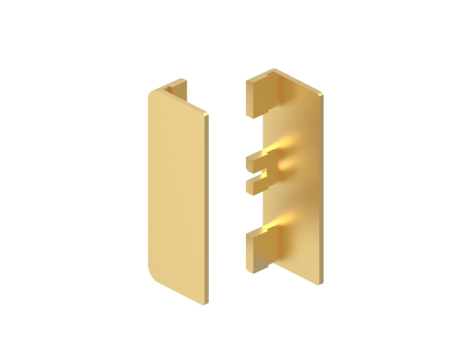 GPMENDB End caps for aluminum mid drawer profiles, pair, 1 left & 1 ...