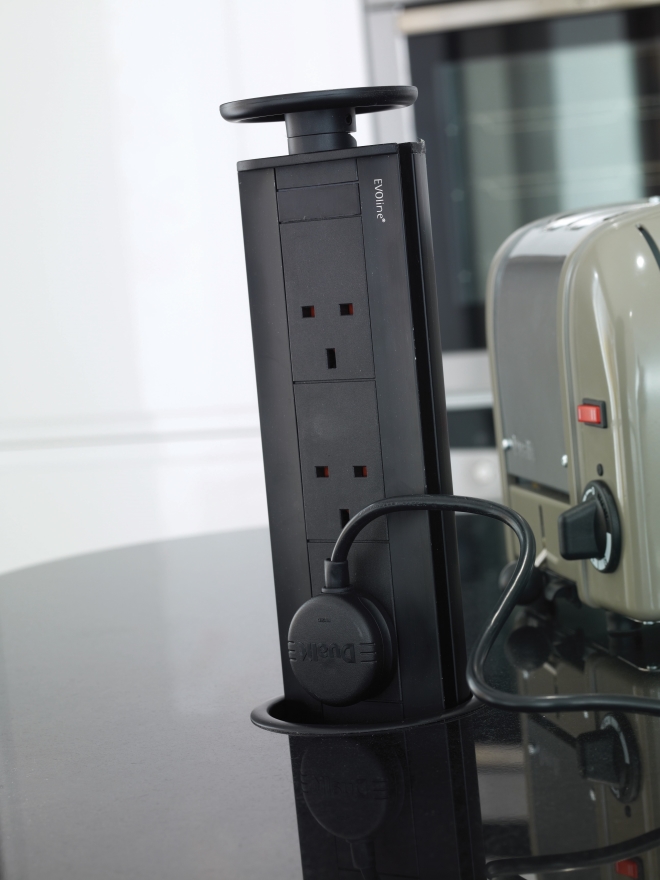 PC3BK Electronic, Power socket, Black, 3 socket, 362mm H 102mm W 102mm ...