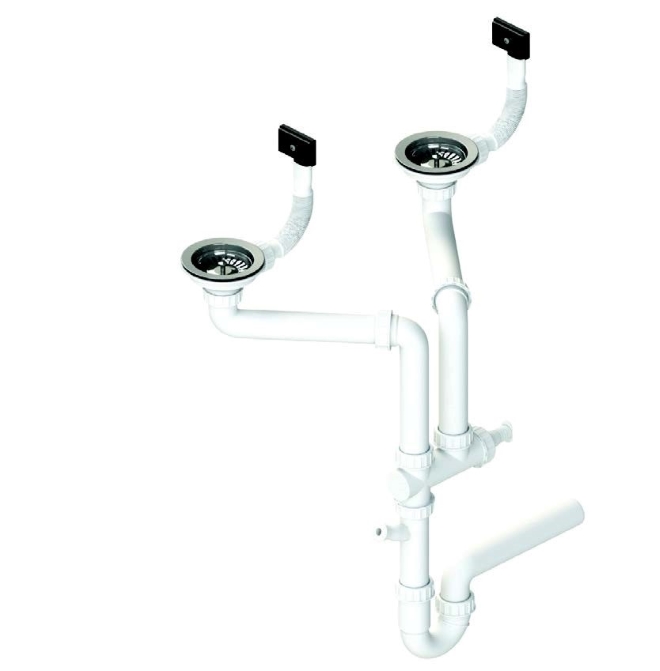 1130559 Double syphon waste kit (SIFON 2XSPH 114-PP-114-PP LBP ...