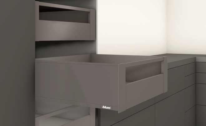 STLB500/500 SPACE TOWER LEGRABOX, NL 500mm, 500mm width, orion grey ...