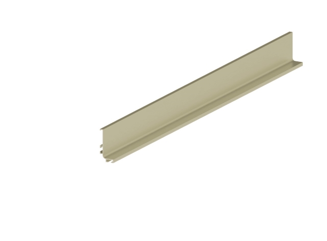 GPT4100CM Aluminium top profile for doors, 4100x56.5x27.2mm, champagne ...