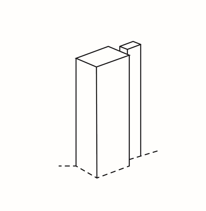CTPTSFEP2400 Crathorne Porcelain Tall Square Feature Post, 2400x50x75mm ...