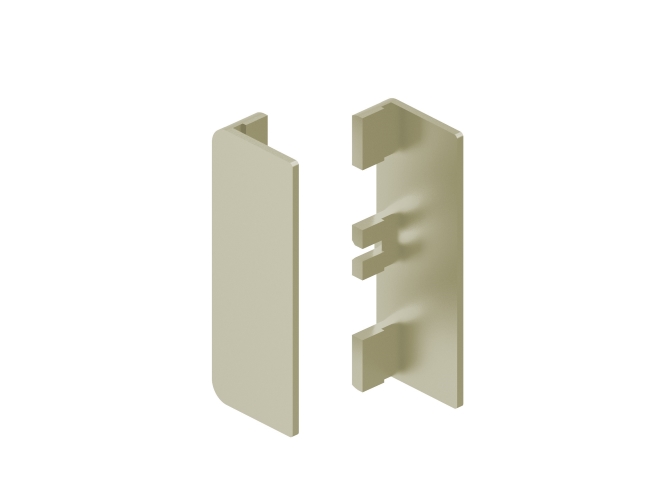 GPMENDCM End caps for aluminum mid drawer profiles, pair, 1 left & 1 ...