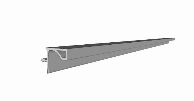 GPW3900 Rail Profiles Wall Handleless Profile, H3900mm, W19.6mm, D20mm ...