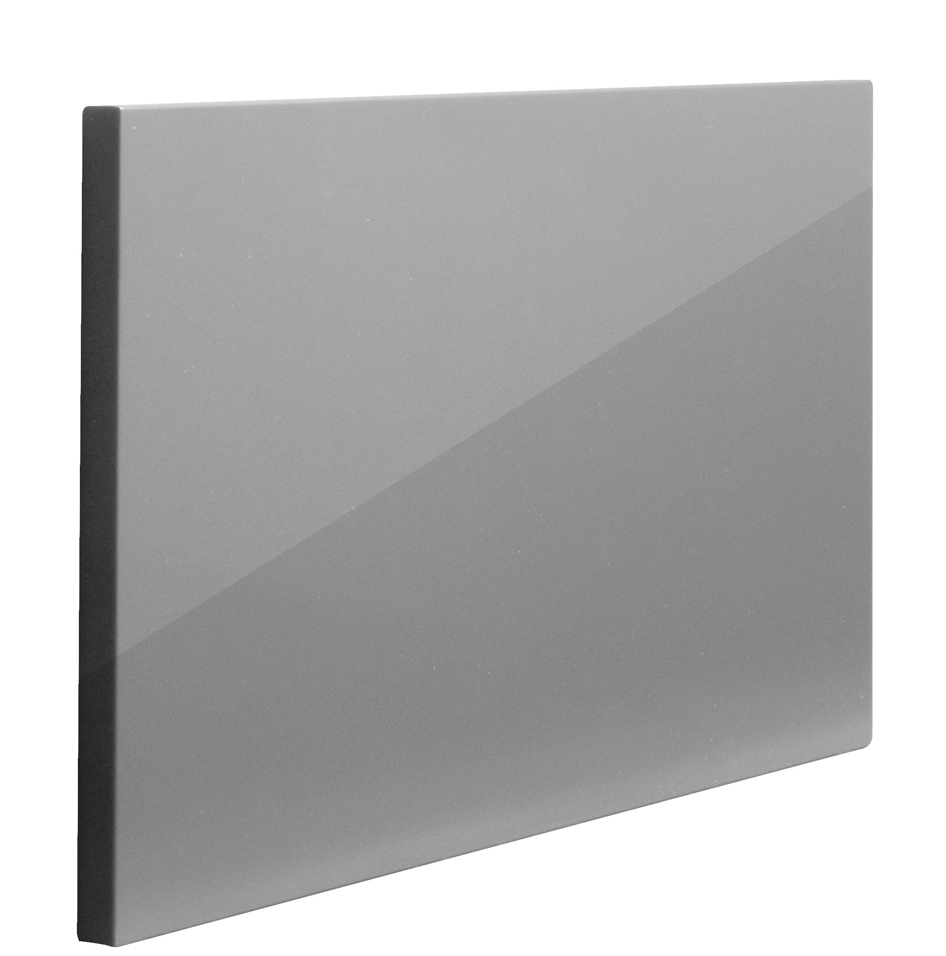 PS285 Porter Gloss Silver Grey Slab Drawer front, H283mm, W497mm, D18mm ...